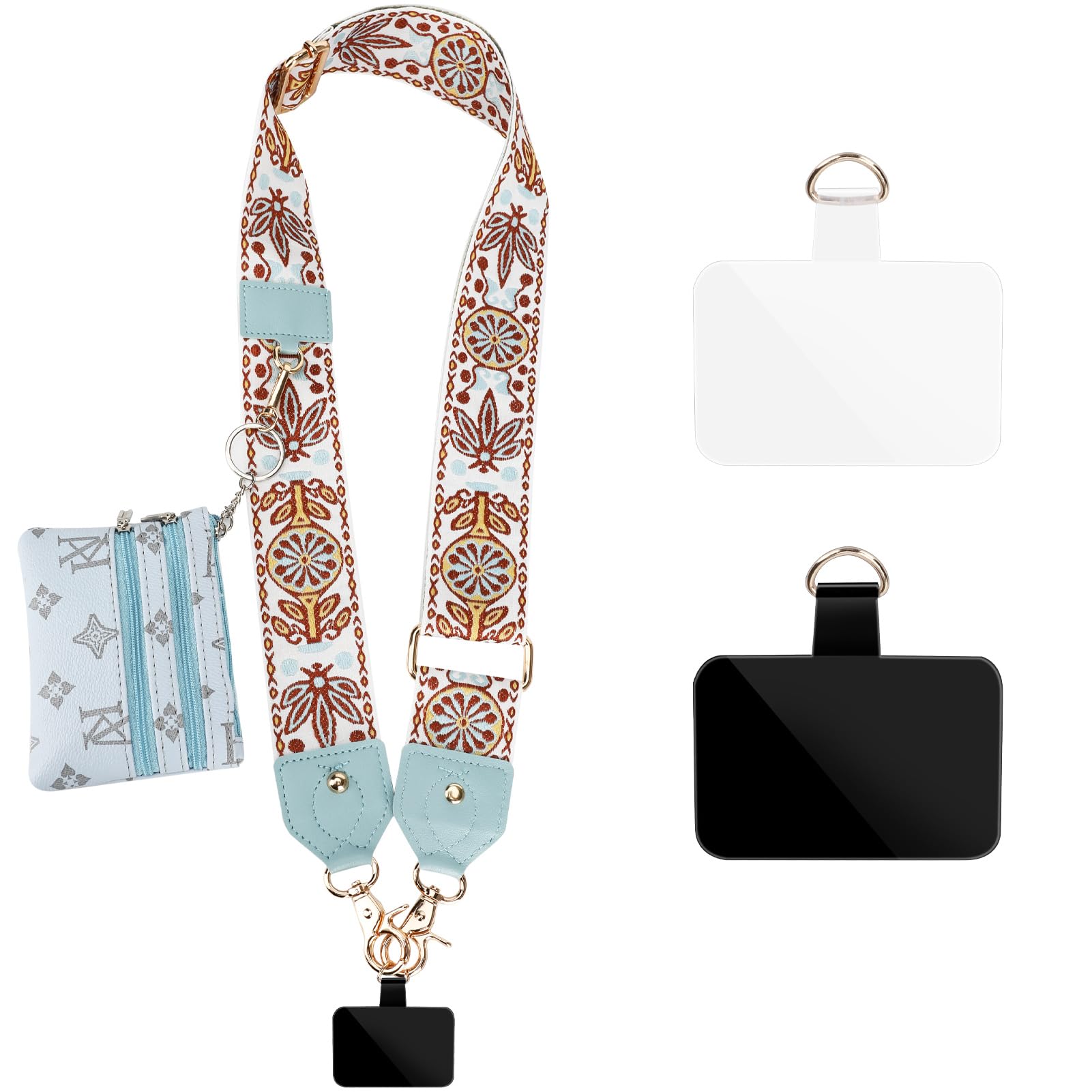 Amazon.com: WYUIZWALWA Phone Strap with Zippered Pouch, Clip and Go ...