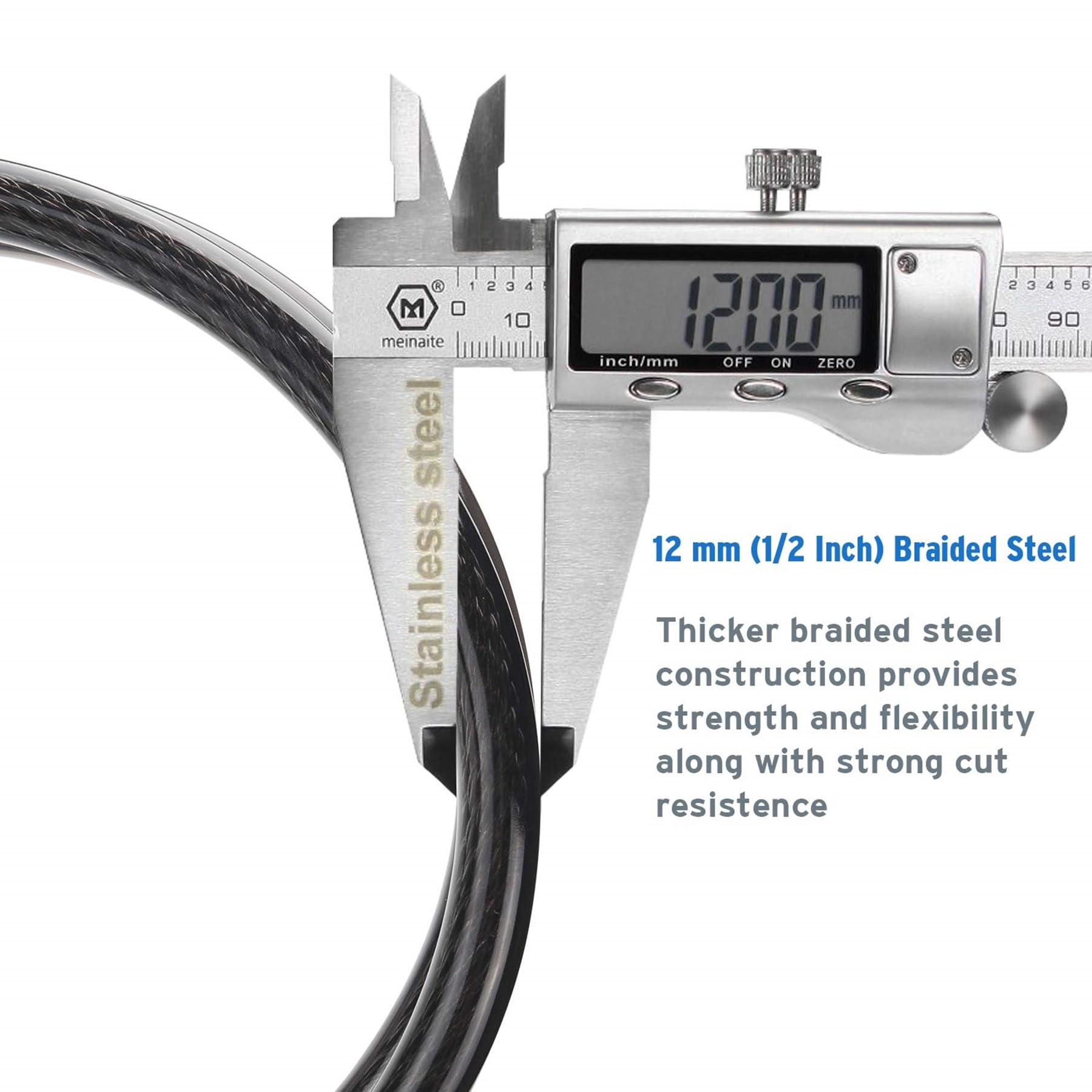 Snapklik.com : Titanker Bike Steel Cable, 12mm Thick Heavy Duty ...