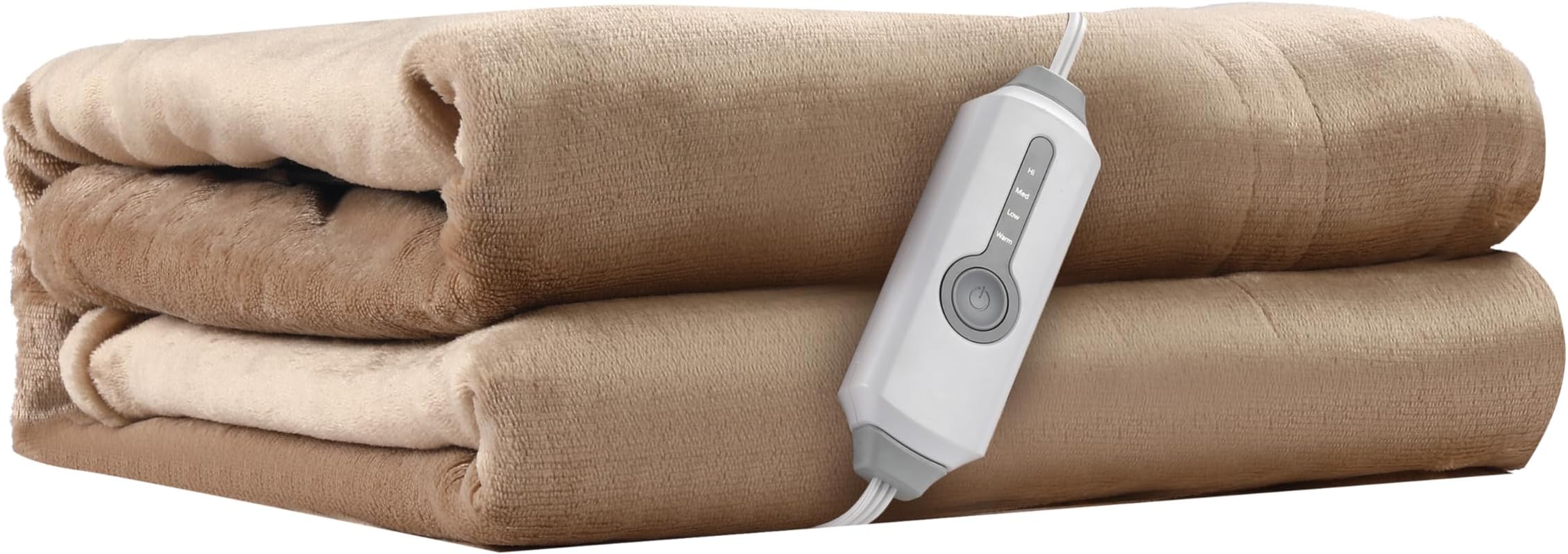 Amazon.com: Sunbeam Electric Throw, Soft, Warm, Flannel Heated Blanket ...