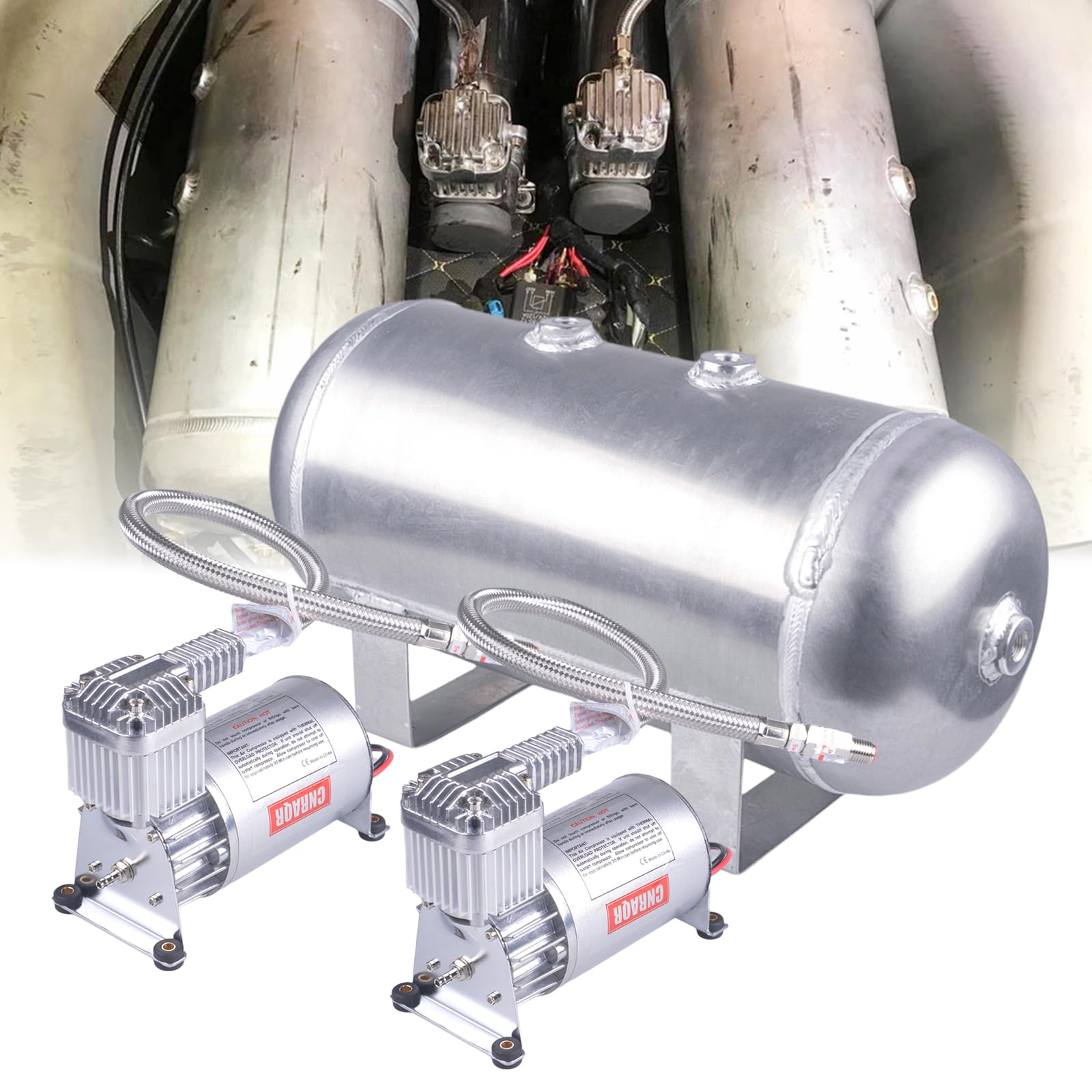 Amazon.com: CNRAQR 2PSC 150 PSI Air Compressor with 1.2 Gallon 200 PSI ...