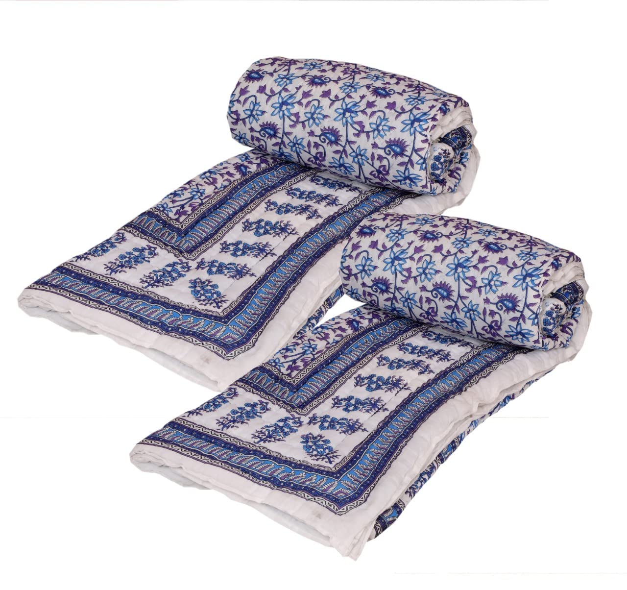 Buy LILFLY 400 TC Jaipuri Light Weight Pure Cotton Traditional ...