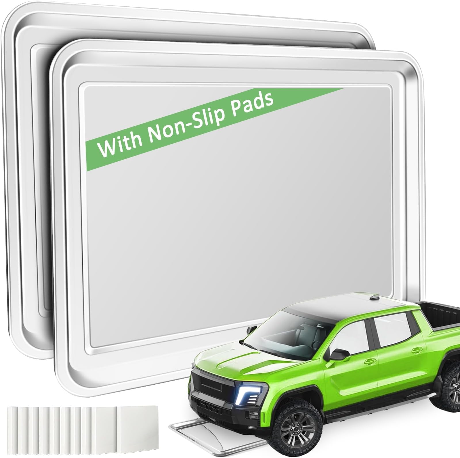 Amazon.com: Nagpew 2 Pack Stainless Steel Oil Drip Pan, 27''L x 19''W ...