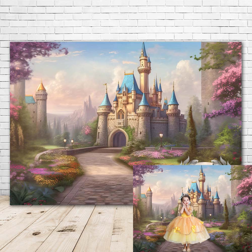Buy Princess Castle Backdrop Photography 7x5ft Fairy Tale Castle ...