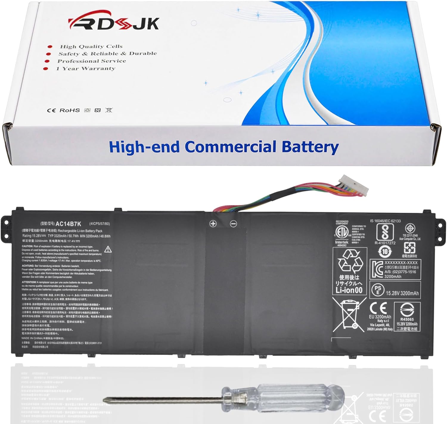 Amazon.com: AC14B7K Laptop Battery for Acer Swift 3 SF313-51 SF314-51 ...