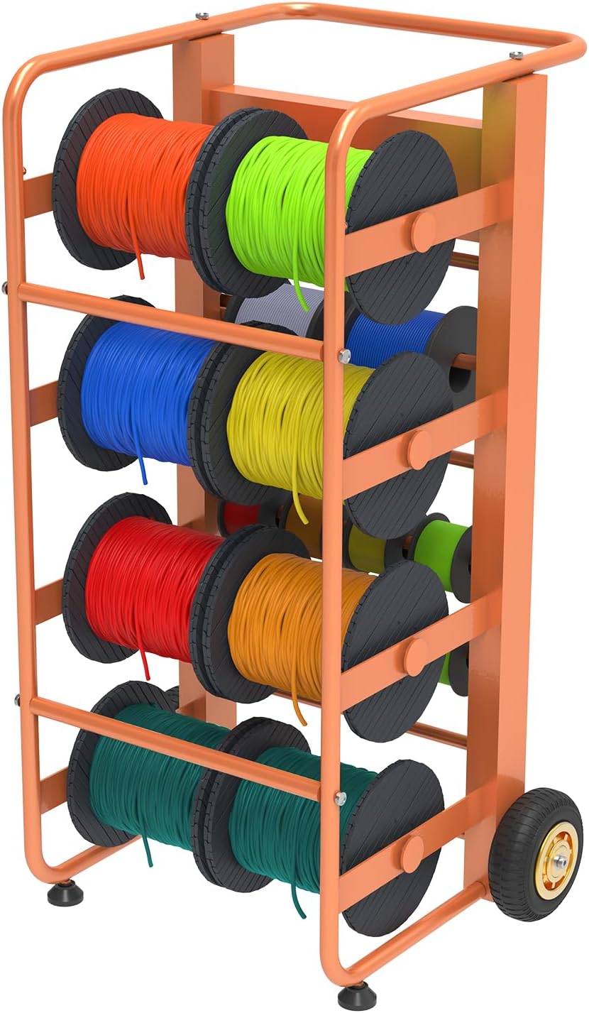 Amazon.com: bimiti Wire Spool Rack, 11 Axle Heavy Duty Cable Reel ...