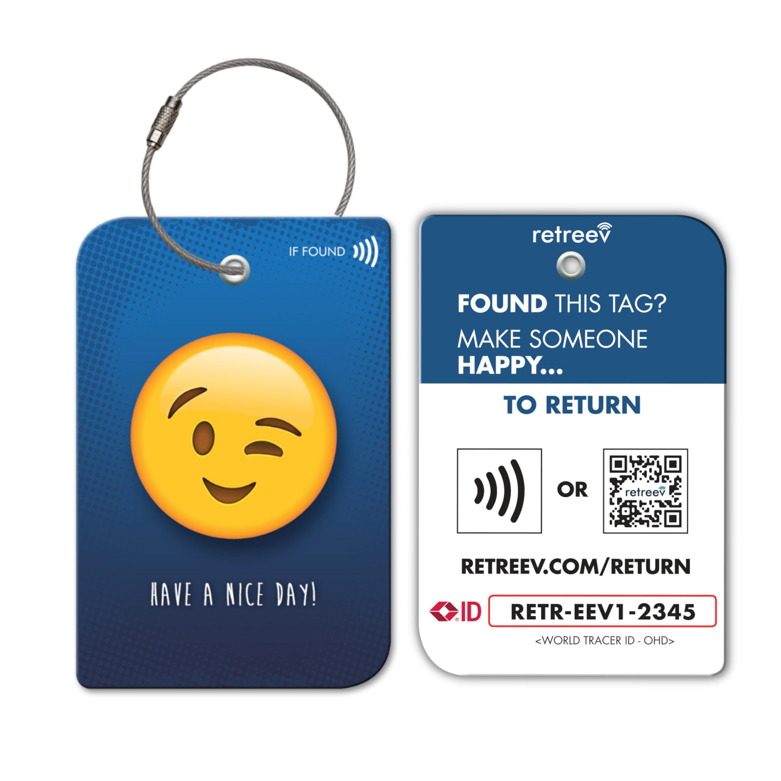 Buy retreev™ Smart Luggage Tag | NFC & QR Code Luggage Tag with Secure ...