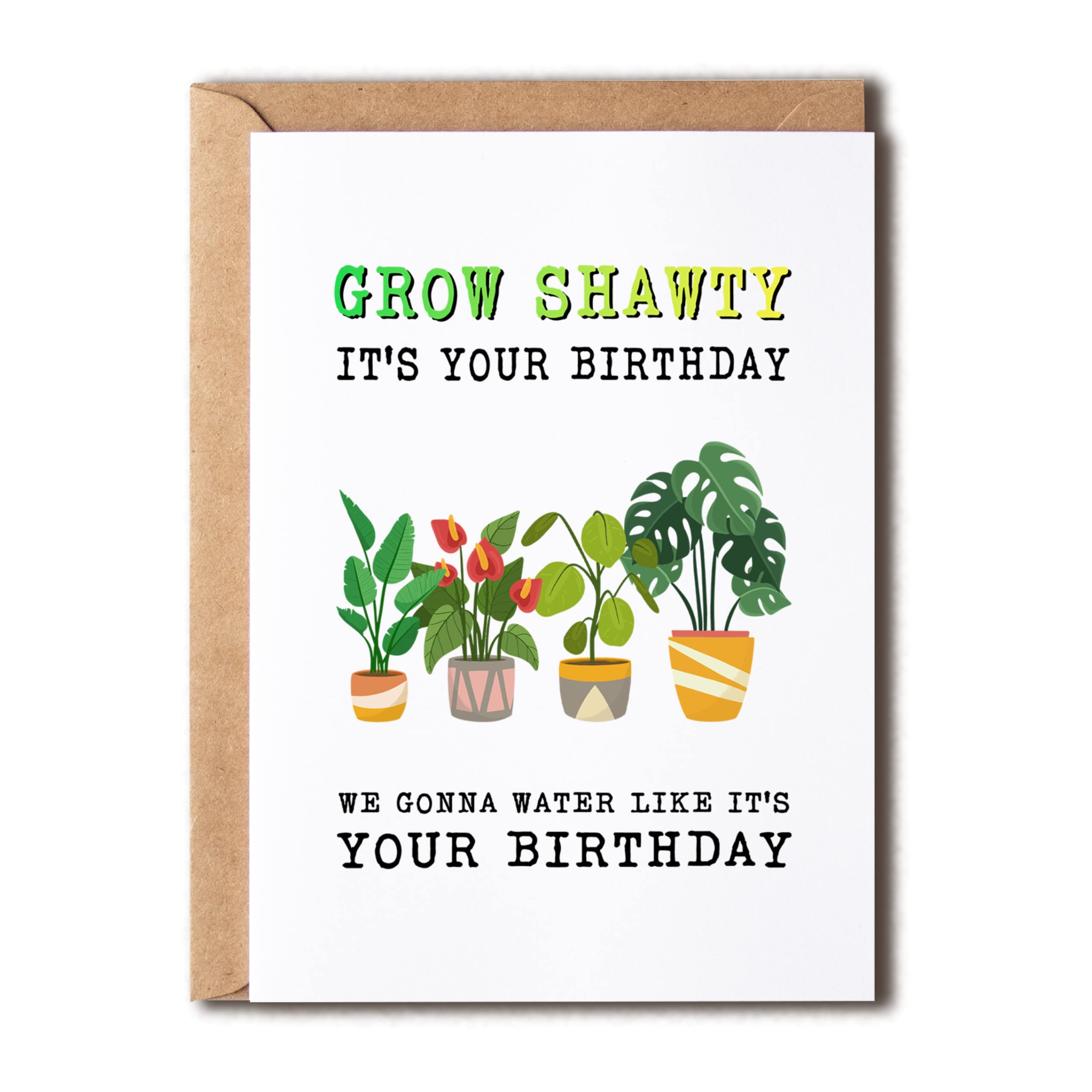 Amazon.com : OystersPearl Grow Shawty It's Your Birthday Card - Funny ...