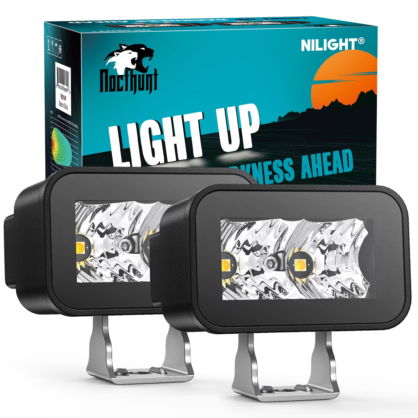 Amazon.com: Nilight Motorcycle Led Pods 2PCS 3Inch 10W Flood Beam ...