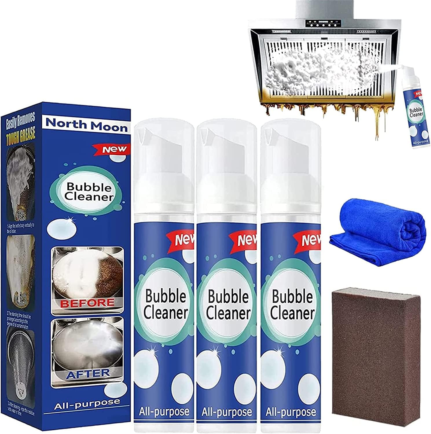 Amazon.com: KCRPM All Purpose Rinse Cleaning Foam, Bubble Cleaner All ...