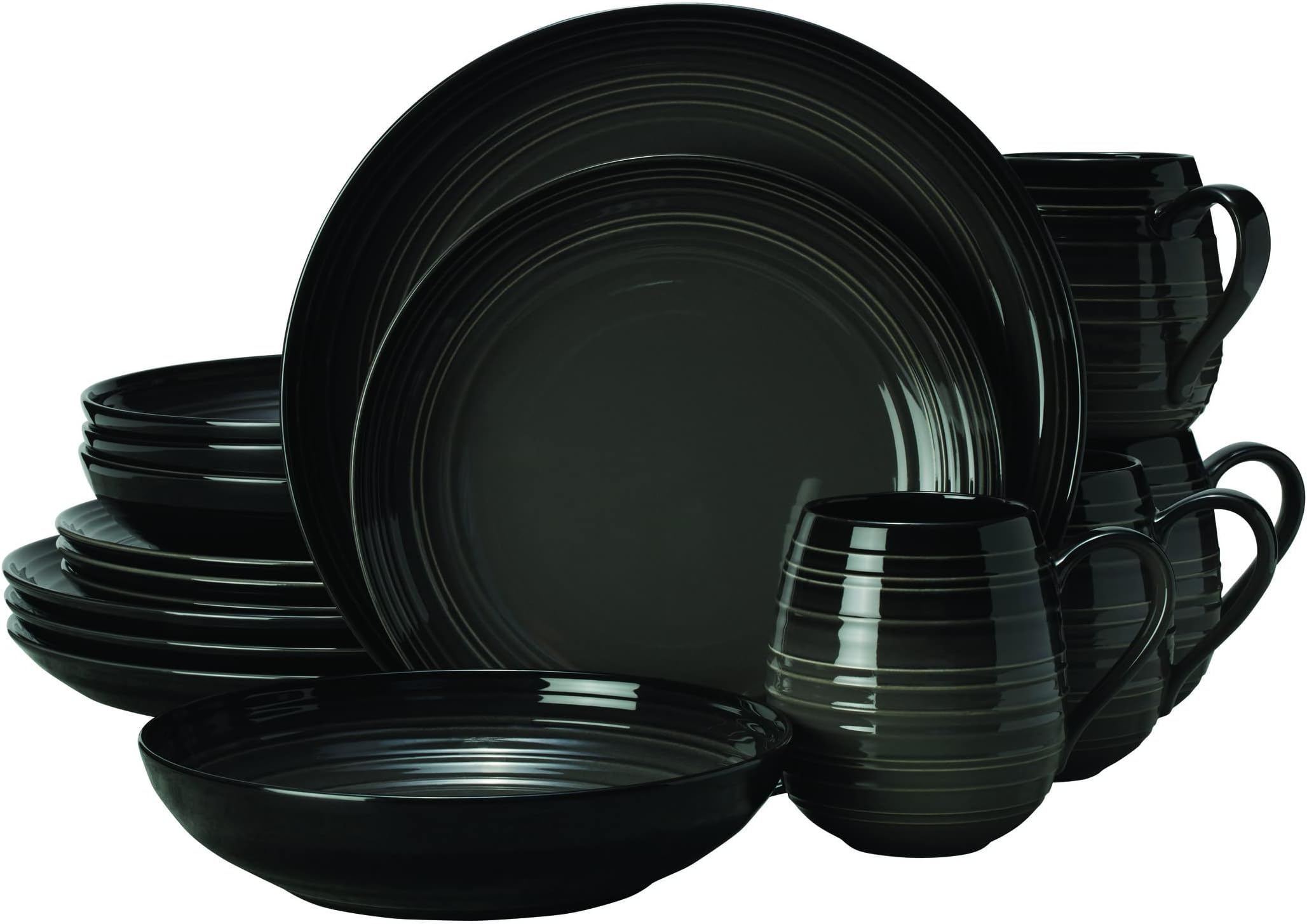 Amazon.com | Mikasa Swirl 16 Piece Dinnerware Set, Service for 4 ...