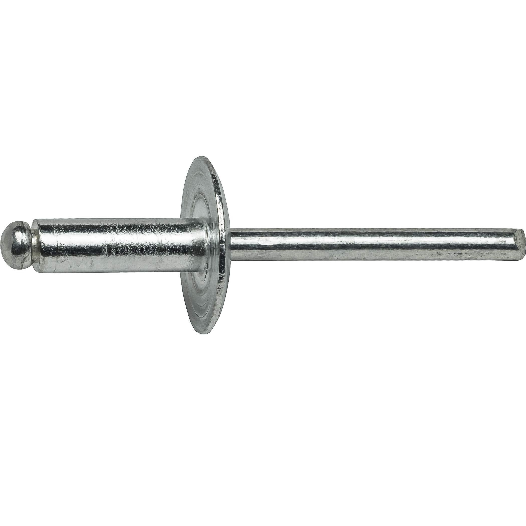 Snapklik.com : Large Flange Pop Rivets 1/8" X 1/4" All Aluminum Dome ...
