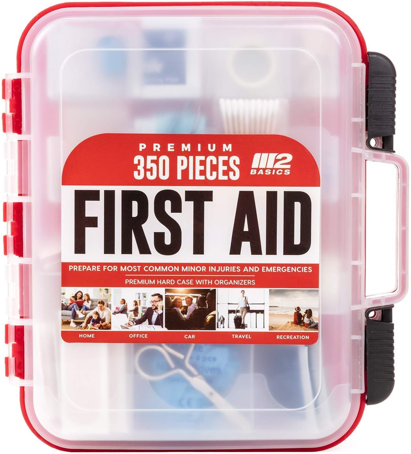 Amazon.com: M2 BASICS Professional 350 Piece First Aid Kit | Business ...