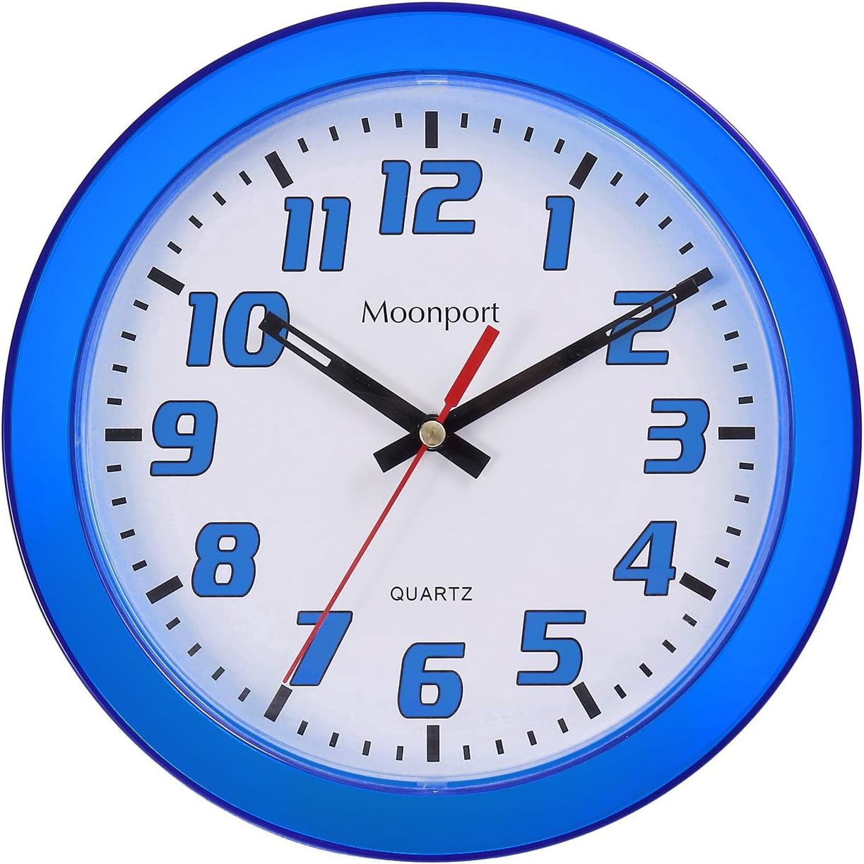 Moonport 8 Inch Wall Clock,Silent Non-Ticking Quartz Battery Operated ...
