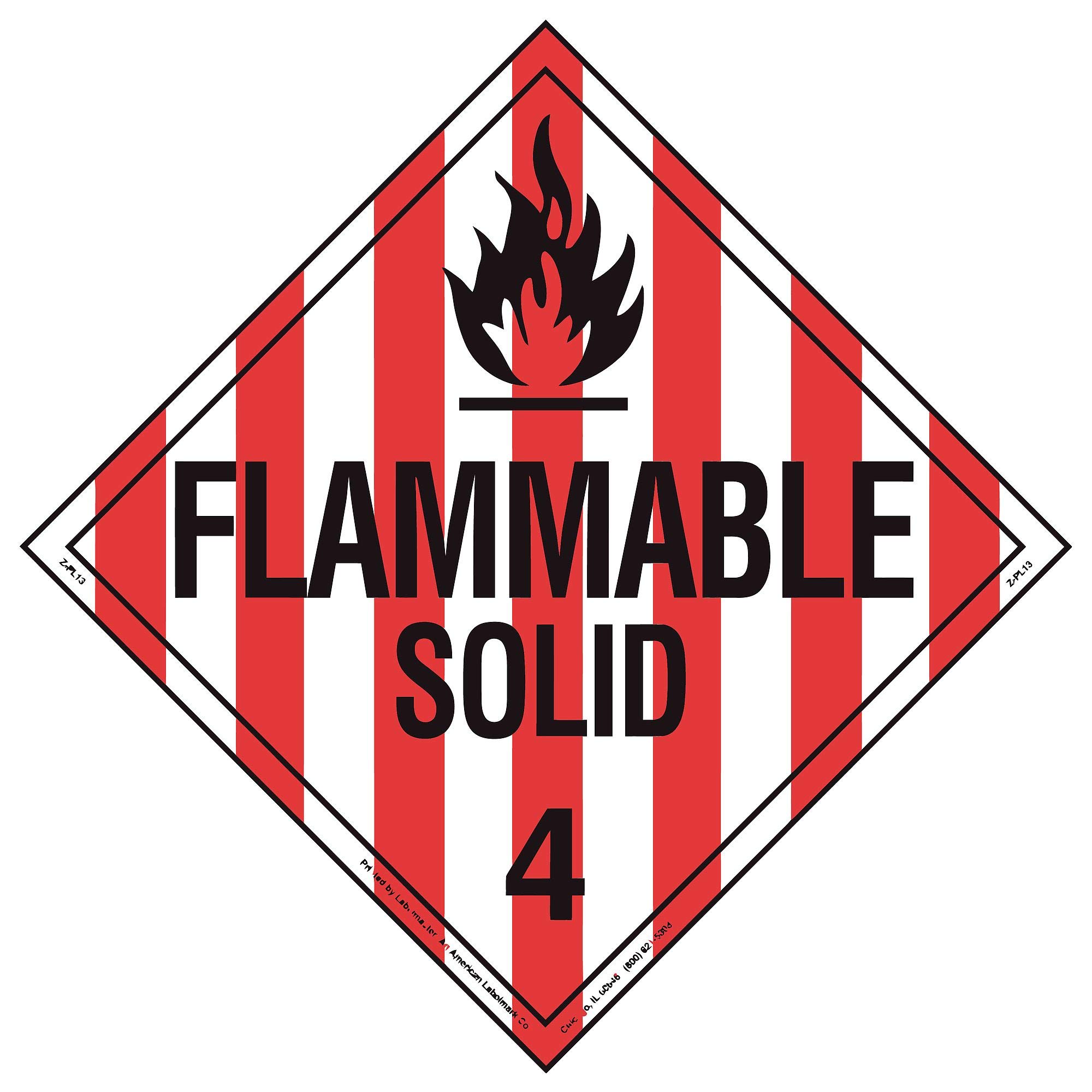 1.4 Explosives Labelmaster Z-PVC Combustible Liquid Hazmat Placard ...