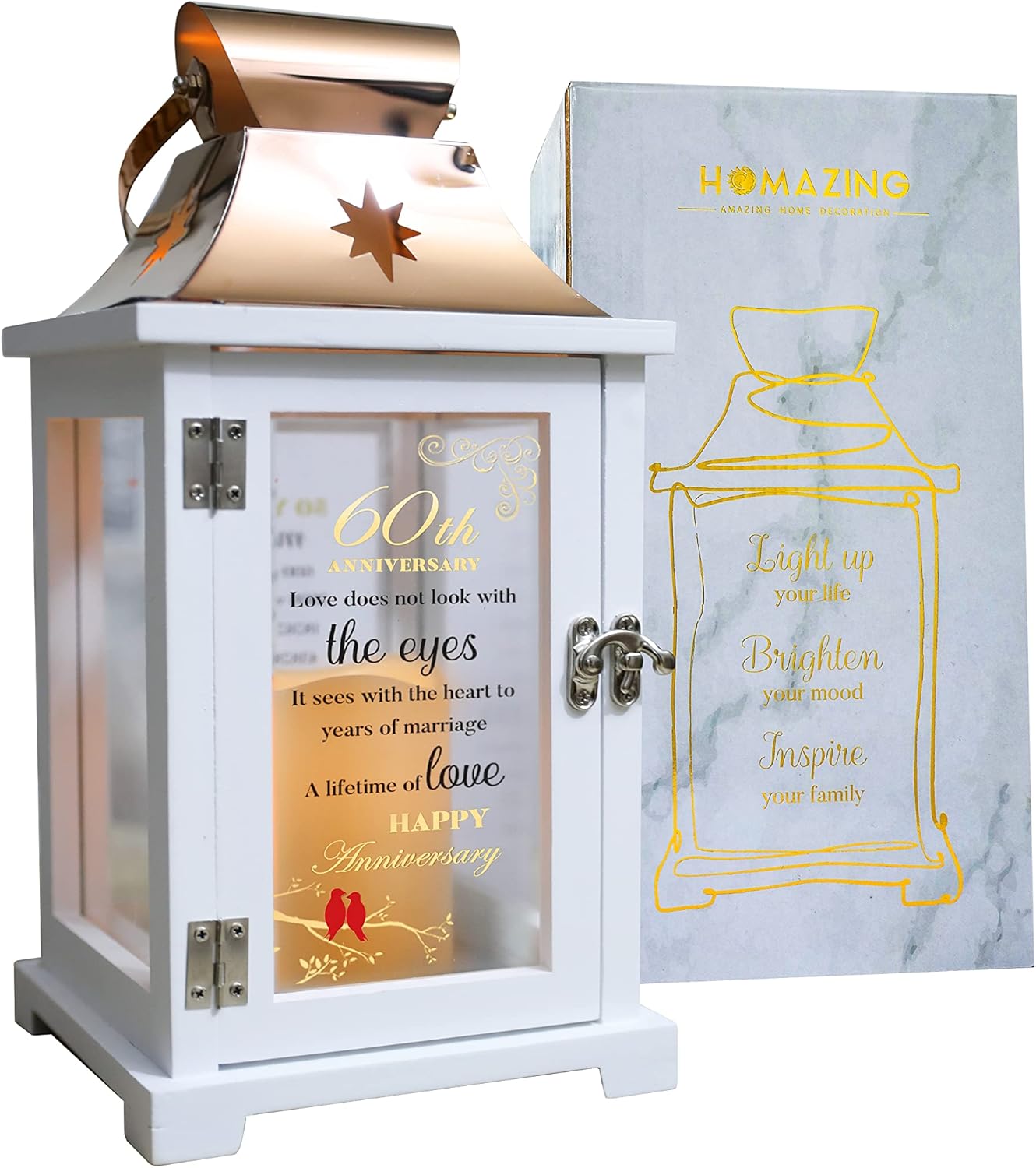 Amazon.com: Best 60th Anniversary Wedding Gifts for Couple Wife Parents ...