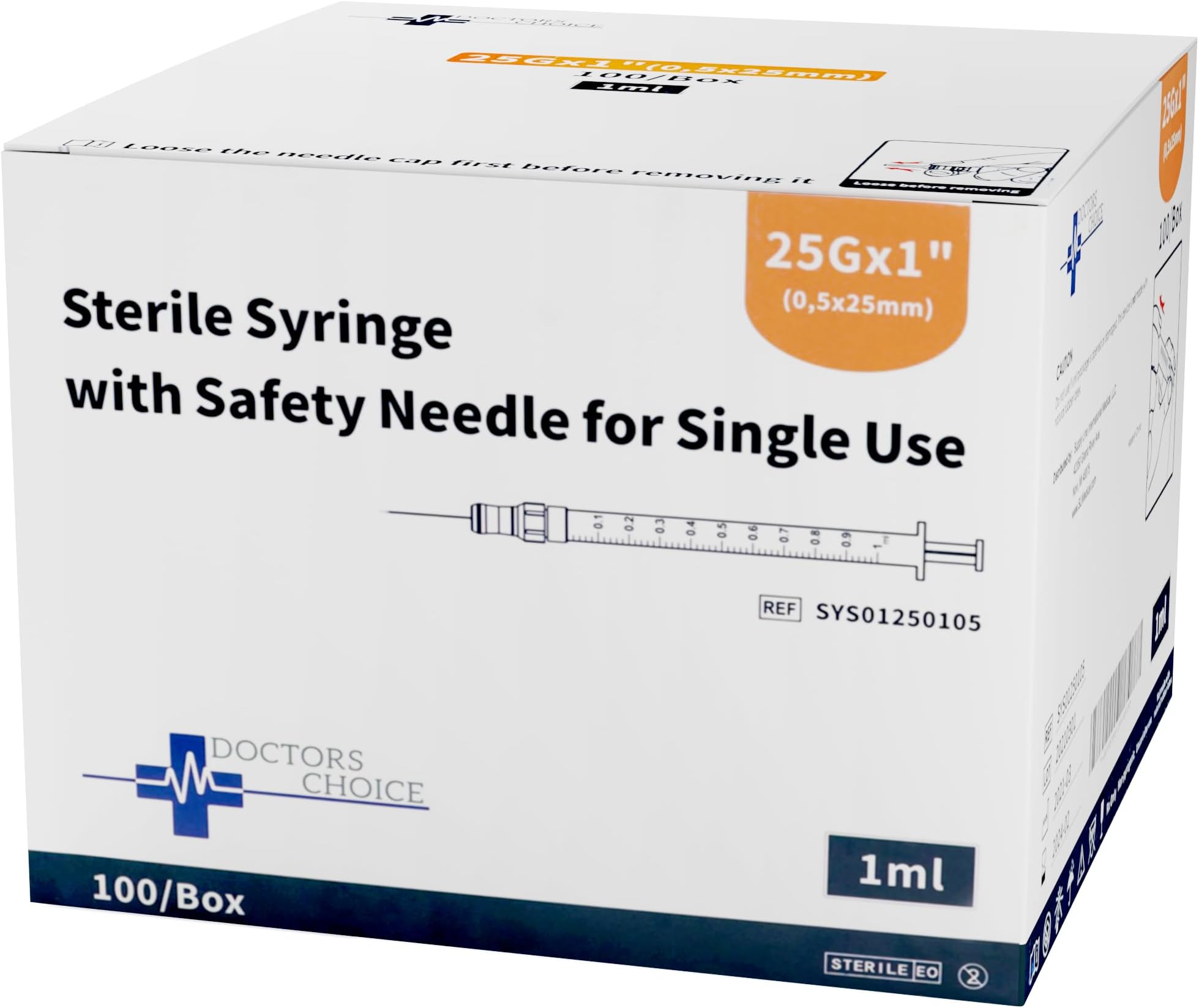 Amazon.com: 1 mL Precision Dispensing Tool - 25G x 1" - Luer Lock Tip ...