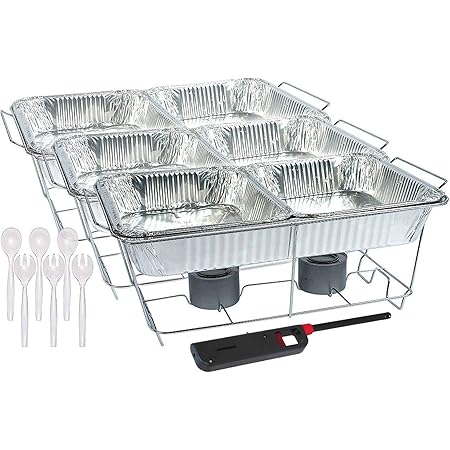 Amazon.com: Nicole Fantini 24 Piece Party Serving Kit Includes Chafing ...