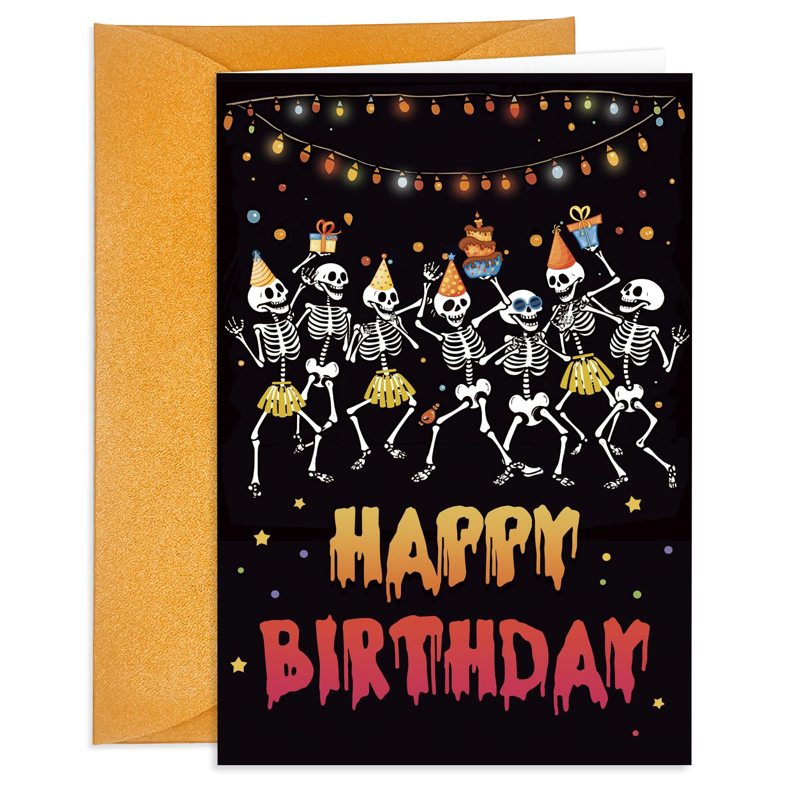 Amazon.com : JUESMOS Funny Halloween Birthday Card Spooky Birthday ...