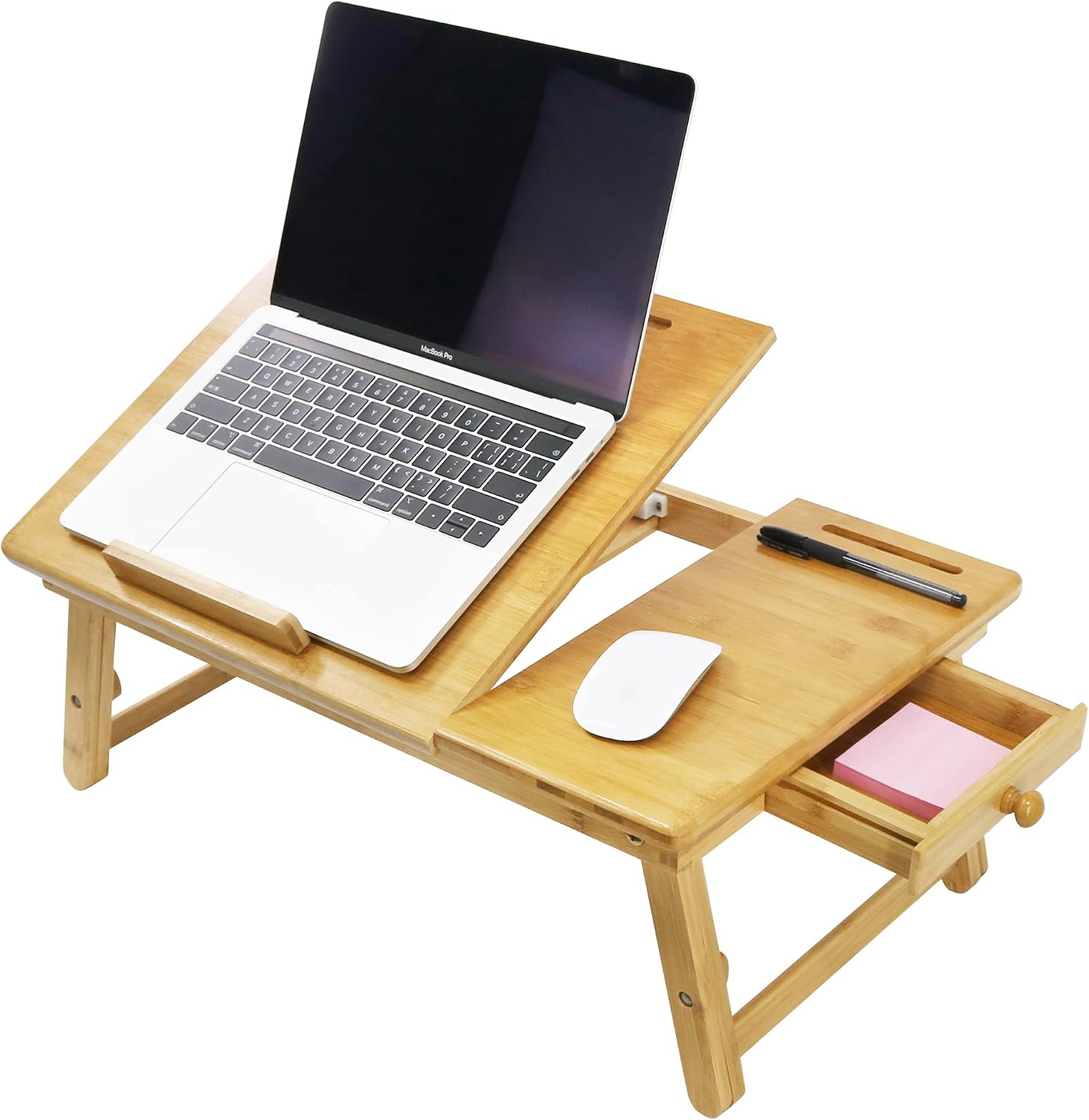 Amazon.com: Diosbles Bamboo Laptop Desk Serving Bed Tray Portable ...