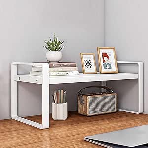 Amazon.com: Desk Shelf for Top of Desk Book Shelf Organizer Display ...