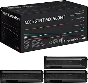 Wondrx MX-561NT MX-560NT Cartuchos de tóner negro compatibles con Sharp ...