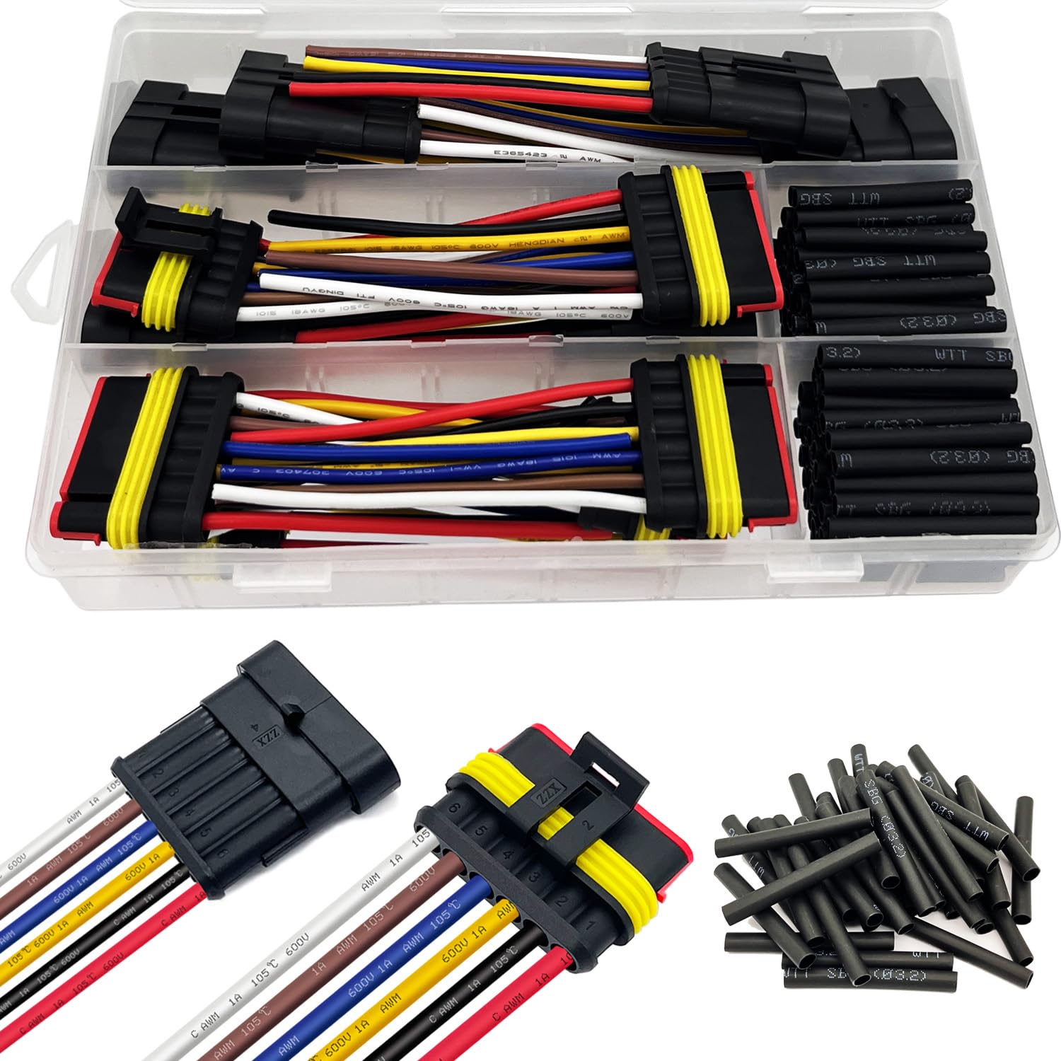 Snapklik.com : Twippo 6 Kit 16 AWG 6 Pin Connector Waterproof Wire ...