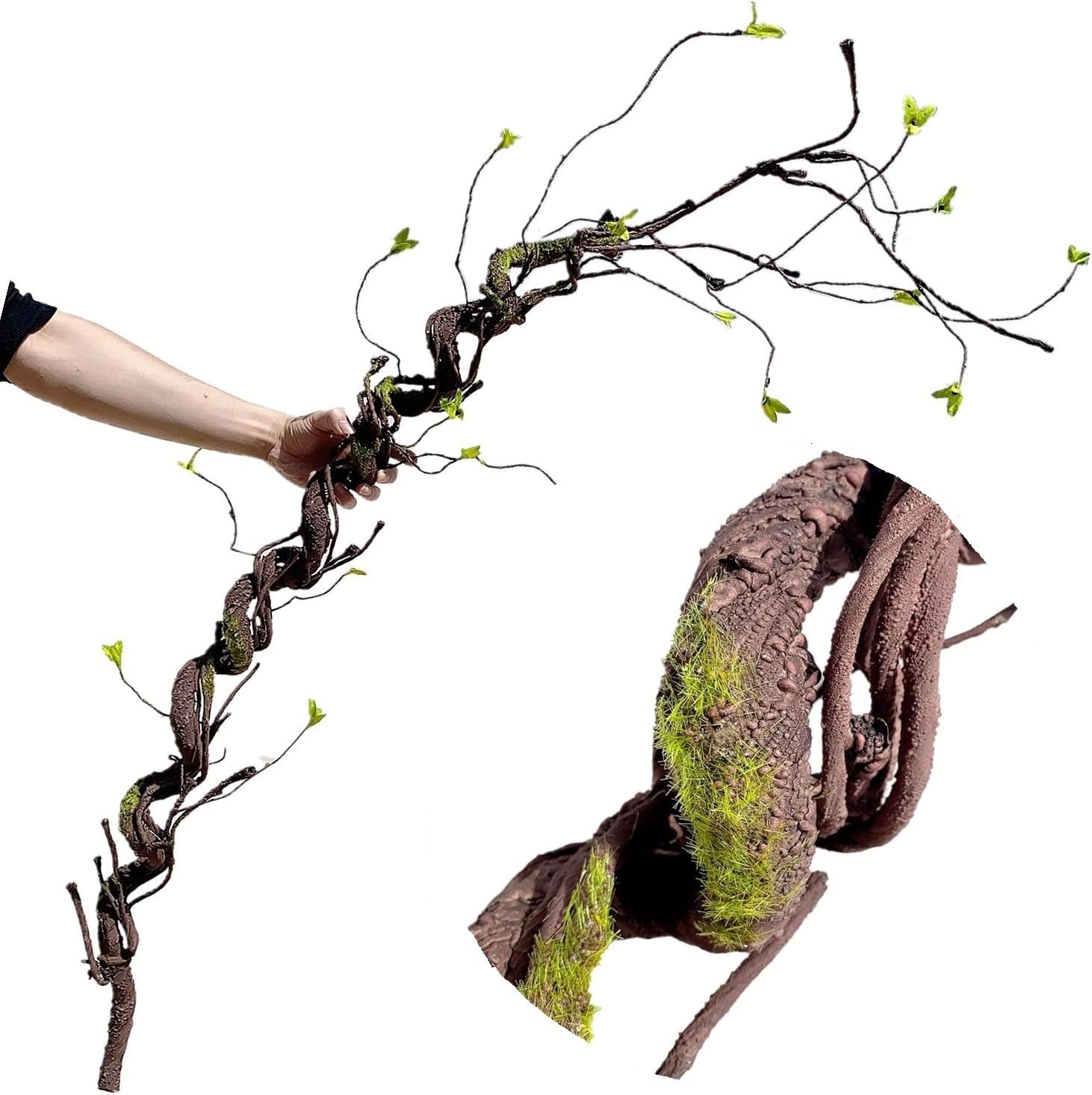 Amazon.com: CONGZHANHH 63in Wall Hanging Artificial Plants Tree Trunk ...