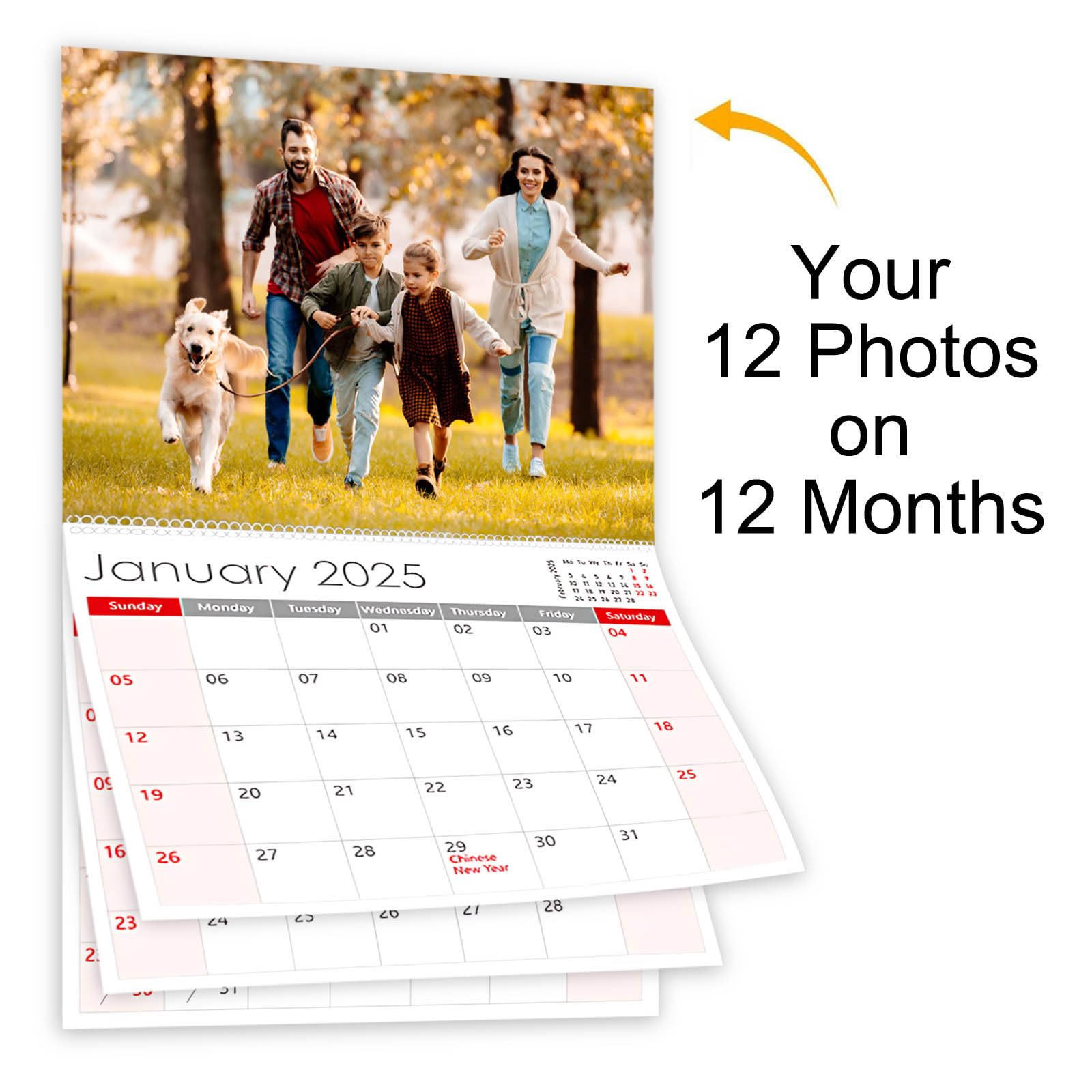 Amazon.com: Personalized Photo Wall Calendar - Custom Calendar Print ...