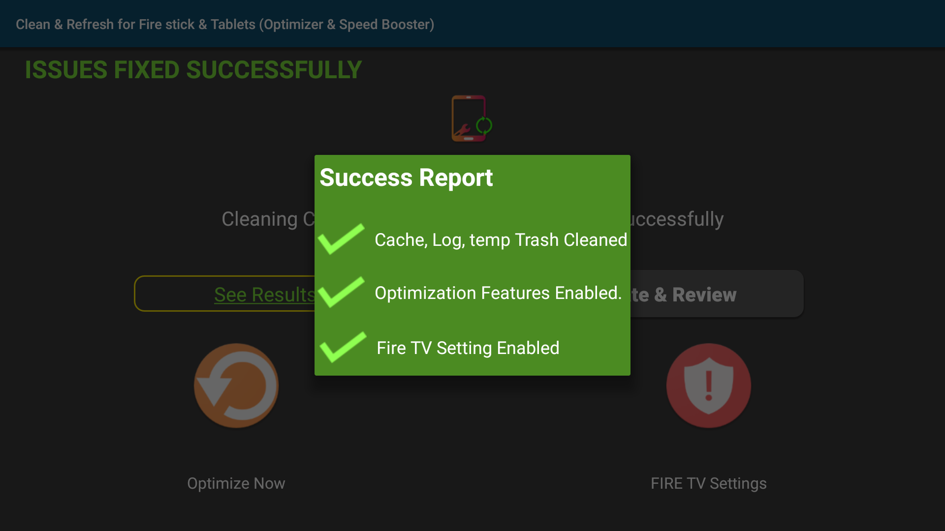 Clean & Refresh for Fire stick & Tablets (Optimizer & Speed Booster ...