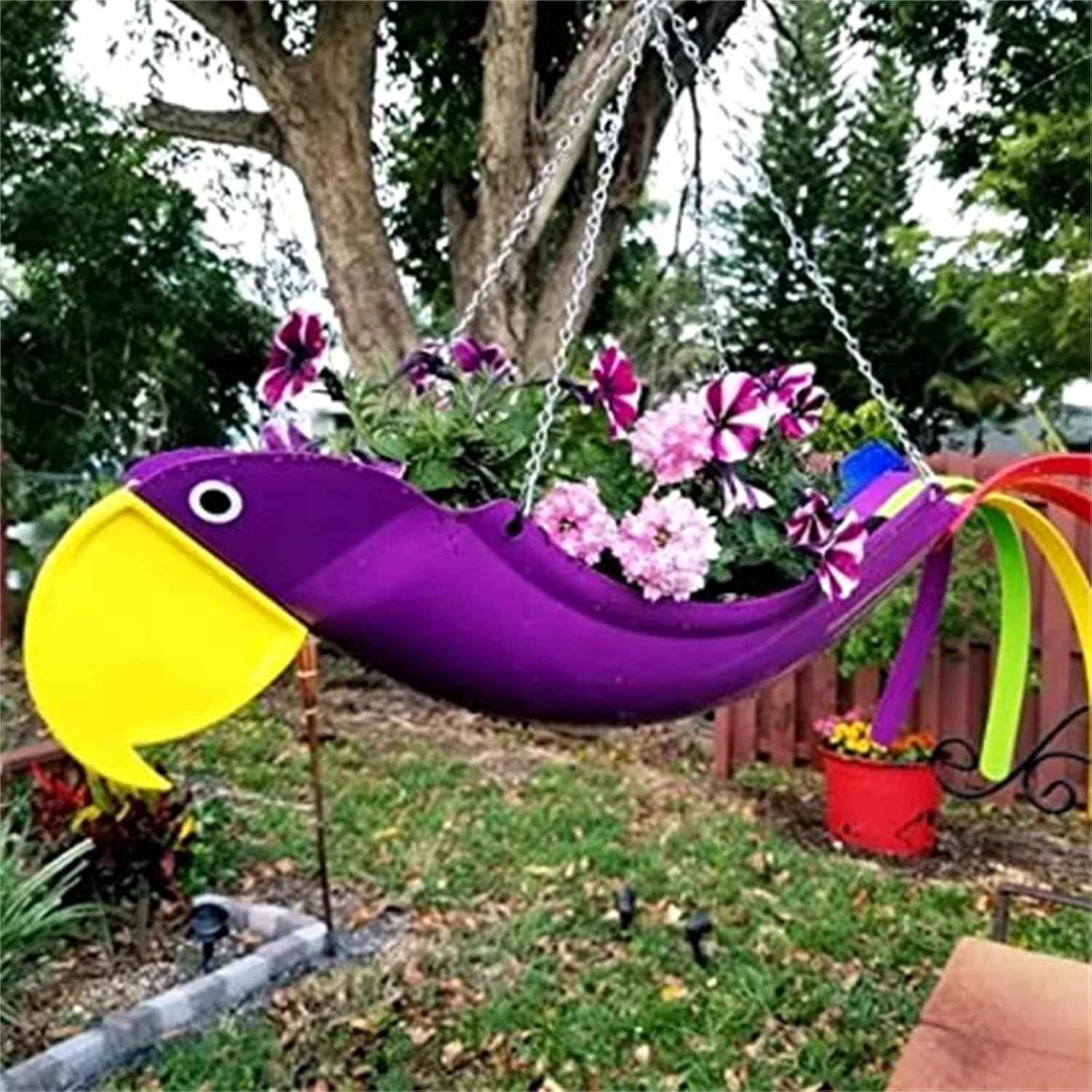 Amazon.com: TZOMA Flower Pots Solid Building Flying Parrots and Flying ...