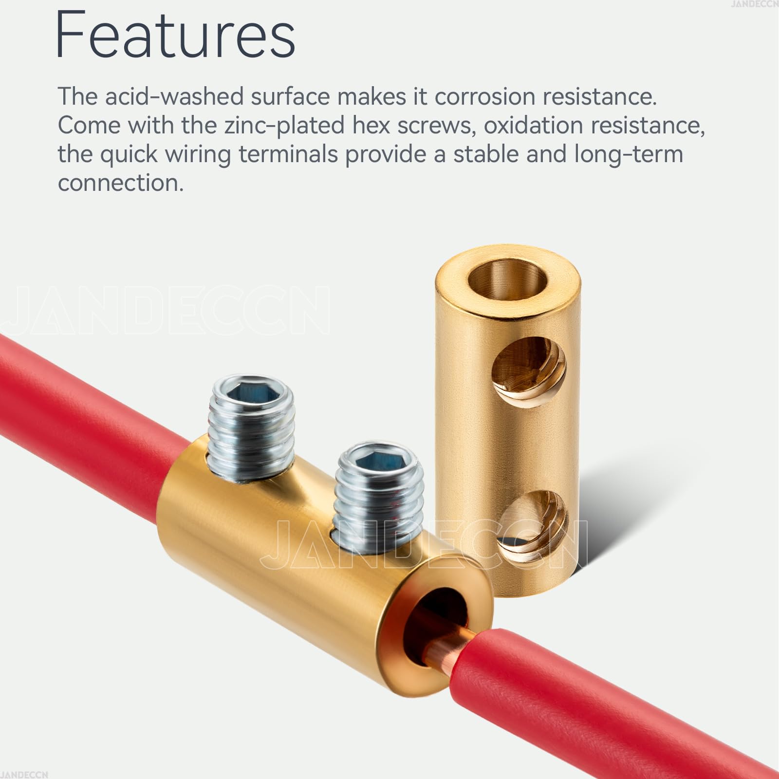 Snapklik.com : JANDECCN 10Pcs 10AWG 60Amp Wire Connectors Kit, 1 ...