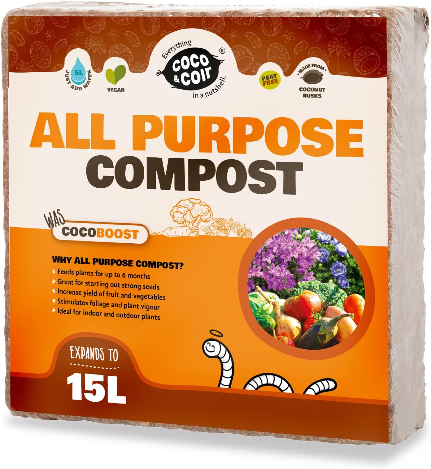 Coco & Coir 6 x 650g Organic Peat Free Compost Coco Soil. Reptile ...