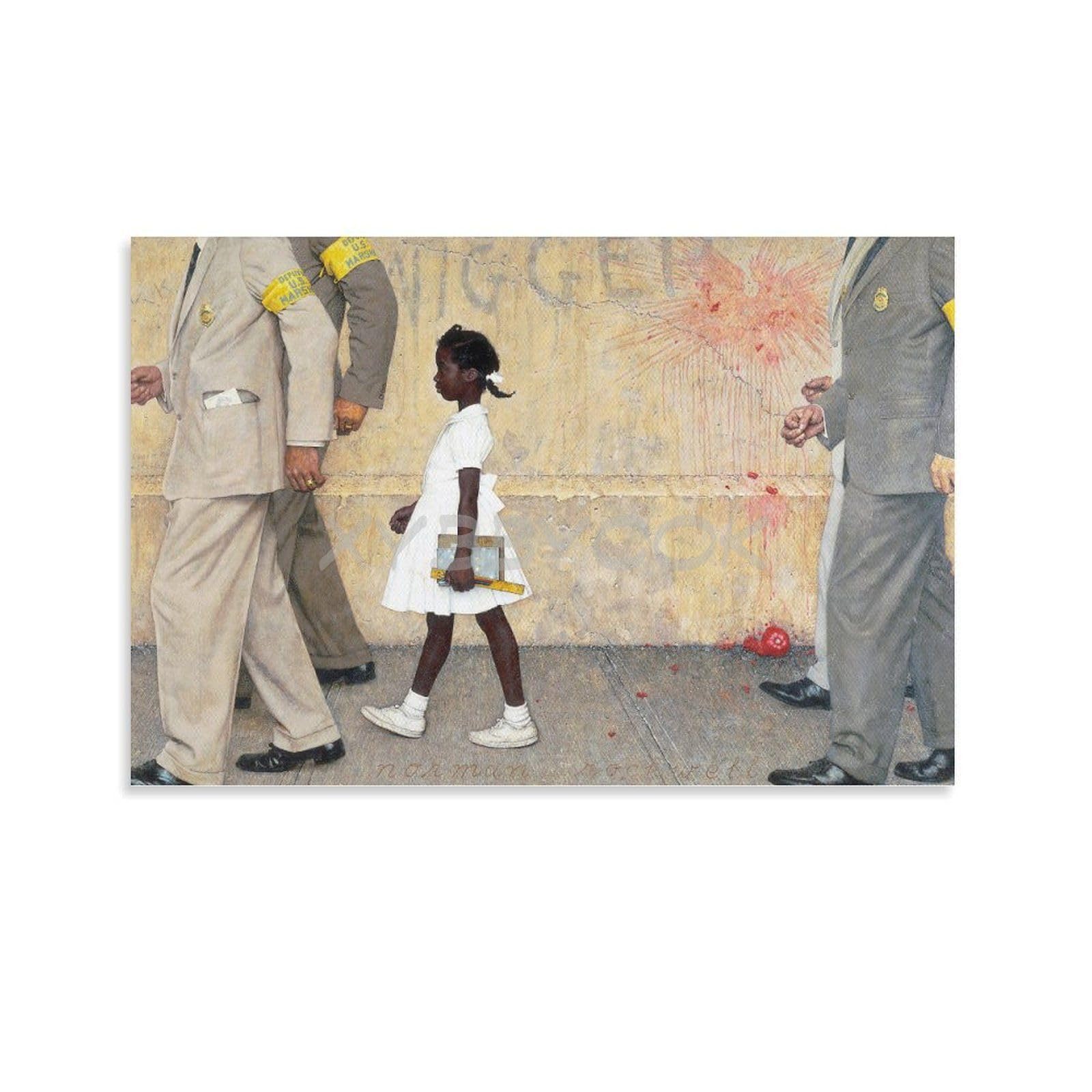 Amazon.com: Norman Rockwell Poster Ruby Bridges African American Girl ...
