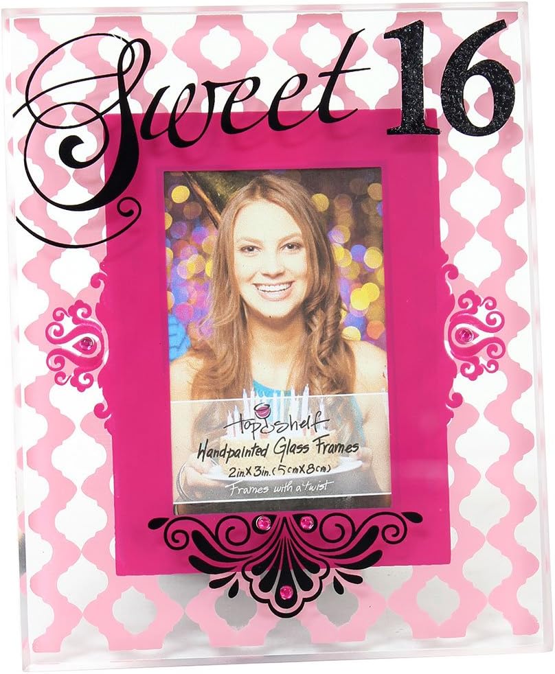 Amazon.com - Top Shelf Happy Sweet 16' Photo Frame, Holds 2 by 3-Inch Photo