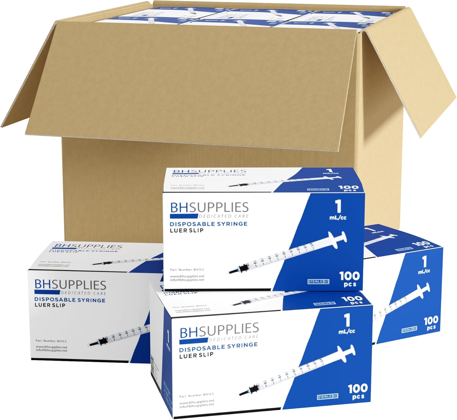 100 Sterile 1ml Syringes with Luer Slip Tip by BH Nepal | Ubuy