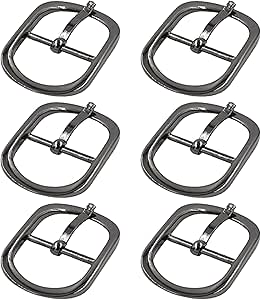 Amazon.com: 3/4inch Roller Pin Buckles Single Prong Belt Buckle Square ...