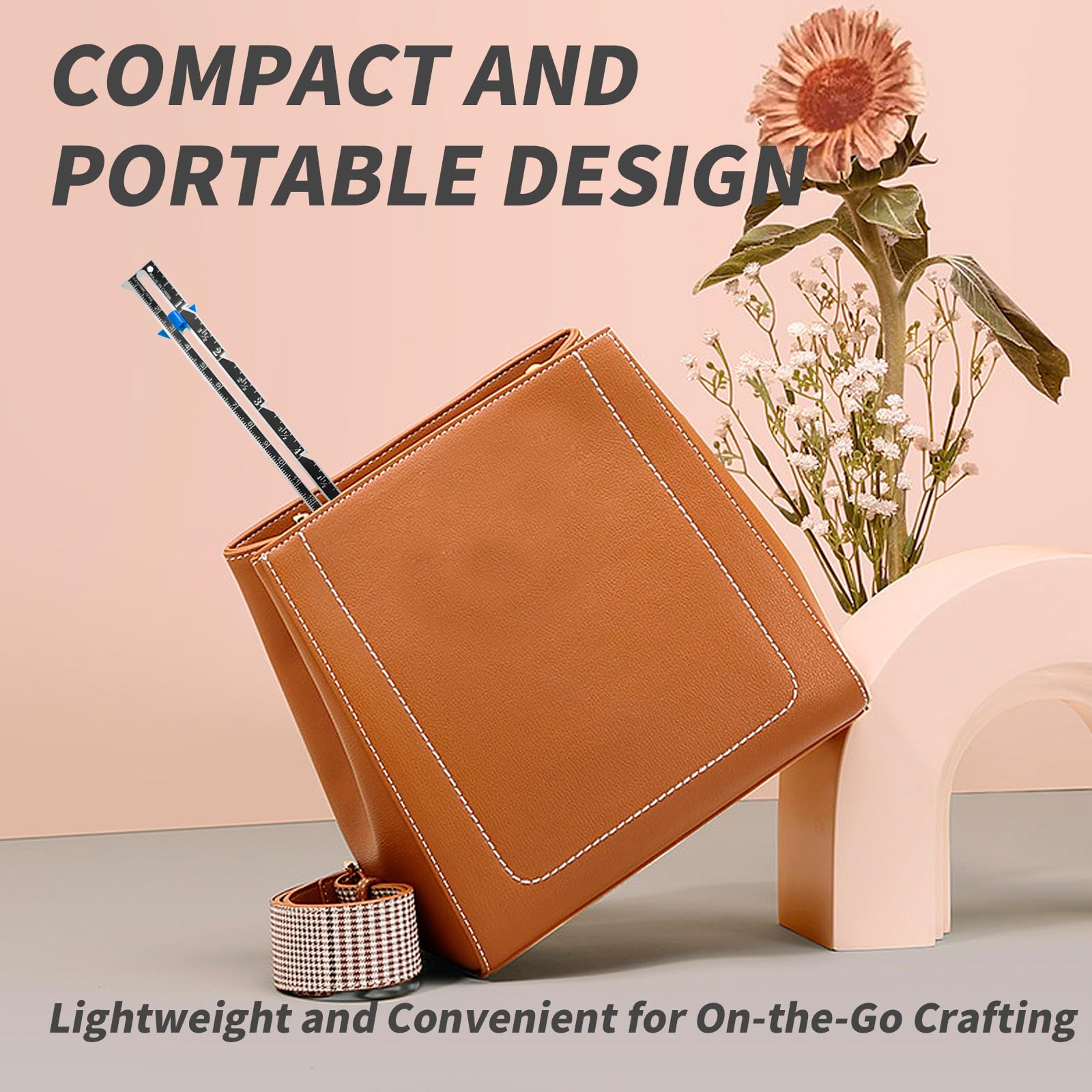 Snapklik.com : 3 Pack Stainless Steel Sliding Gauge Sewing Ruler Ideal ...