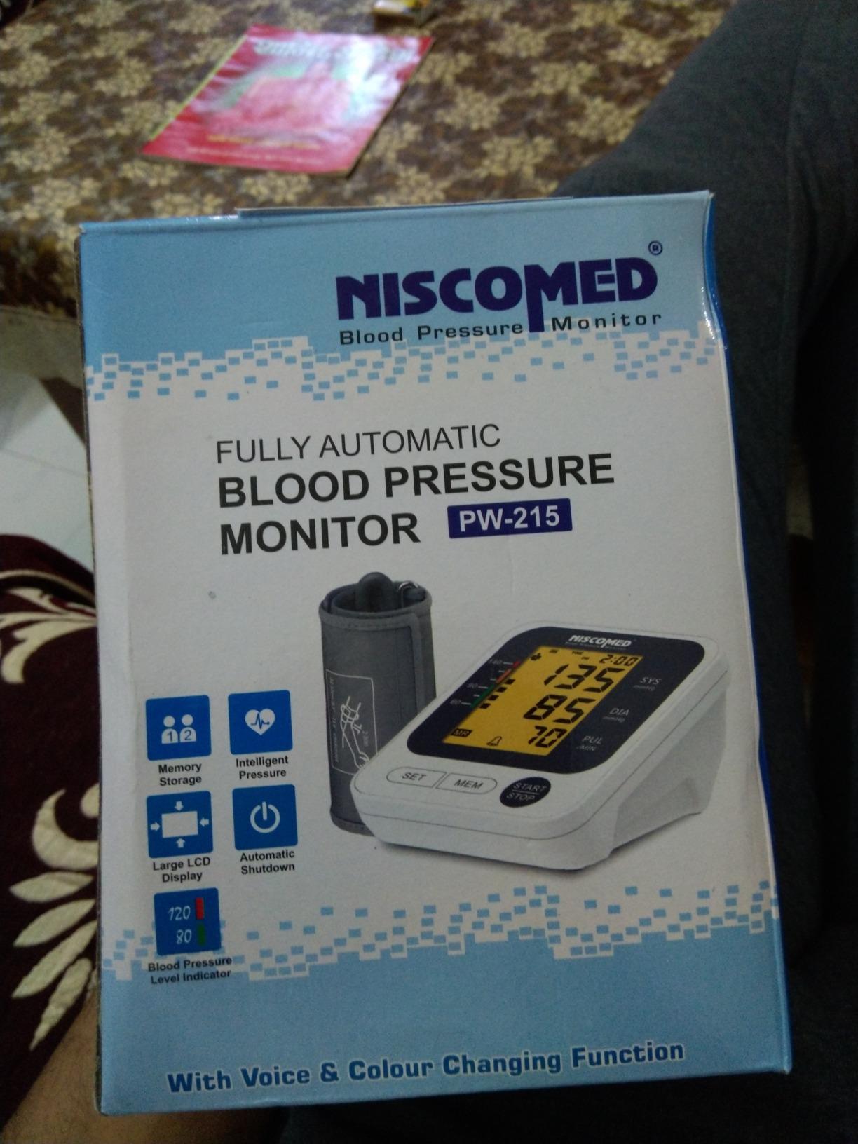Niscomed Digital BP Monitor with LCD Display colour changing function ...