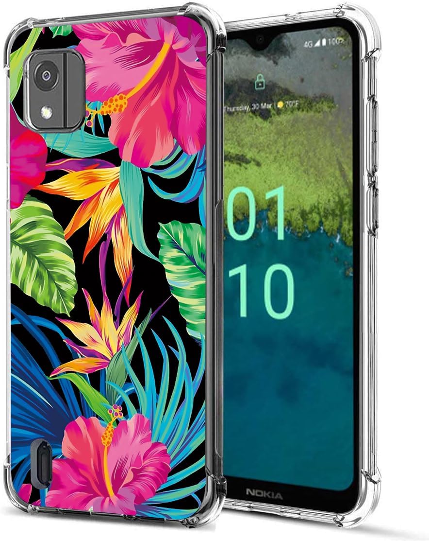 Amazon.com: Bereajoy for Nokia C110 4G Case，TPU Soft Rubber Four ...