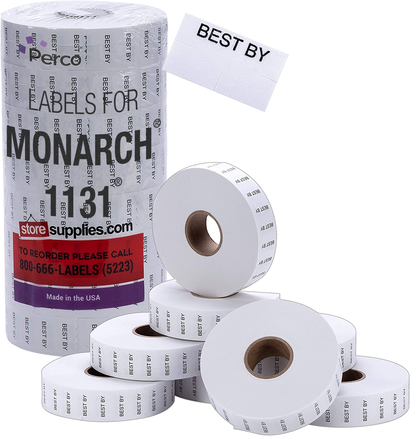 Snapklik.com : Perco Best By Labels For Monarch 1131 Price Gun - 8 Rolls