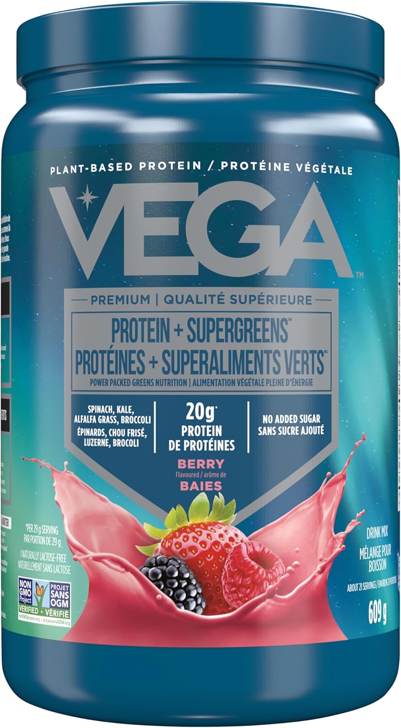 Vega Protein and Greens Berry Powder - Plant-Based Nutrition