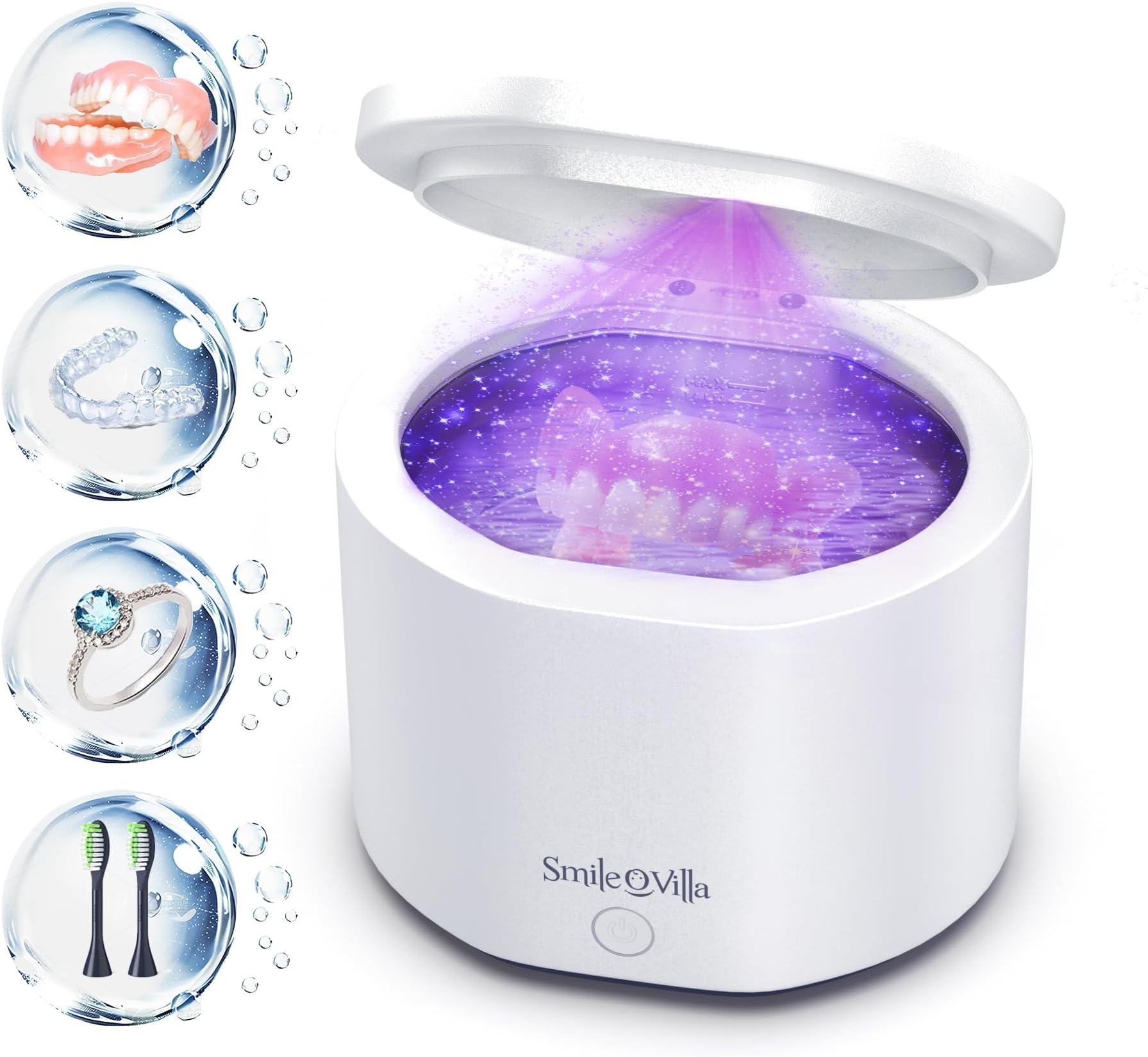 Amazon.com : Smile-O-Villa Ultrasonic Retainer & Jewelry Cleaner with ...