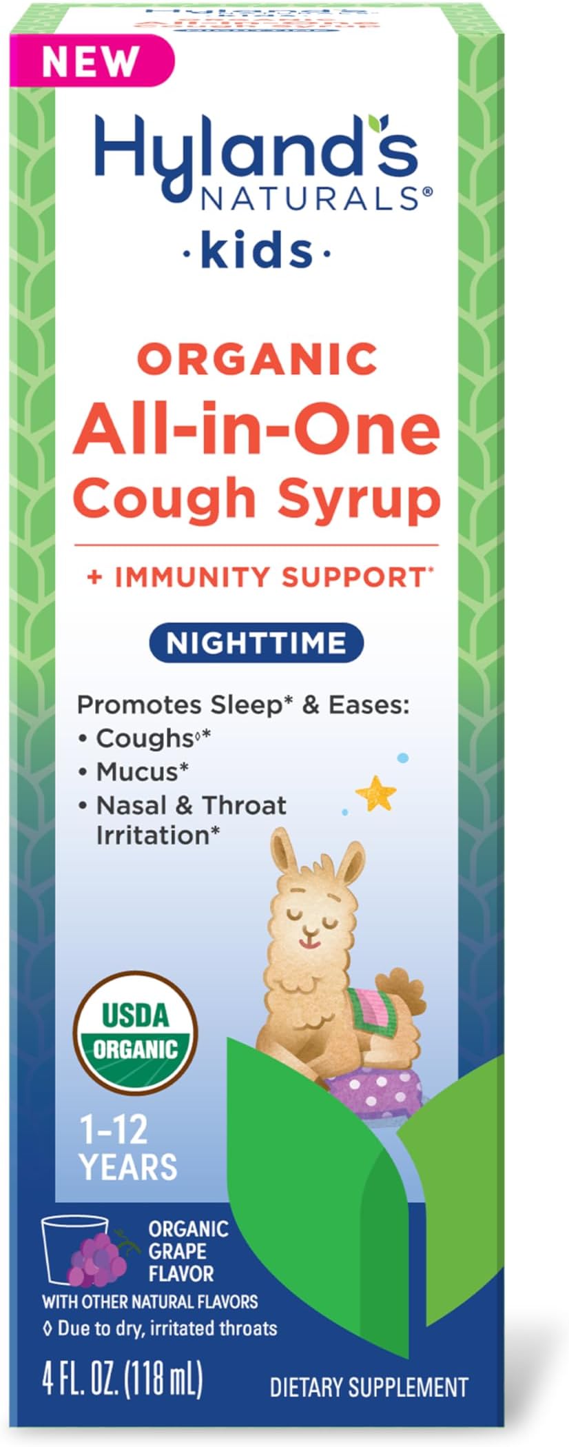 Amazon.com: Hyland's Kids Organic All in One Cough Syrup Nighttime ...