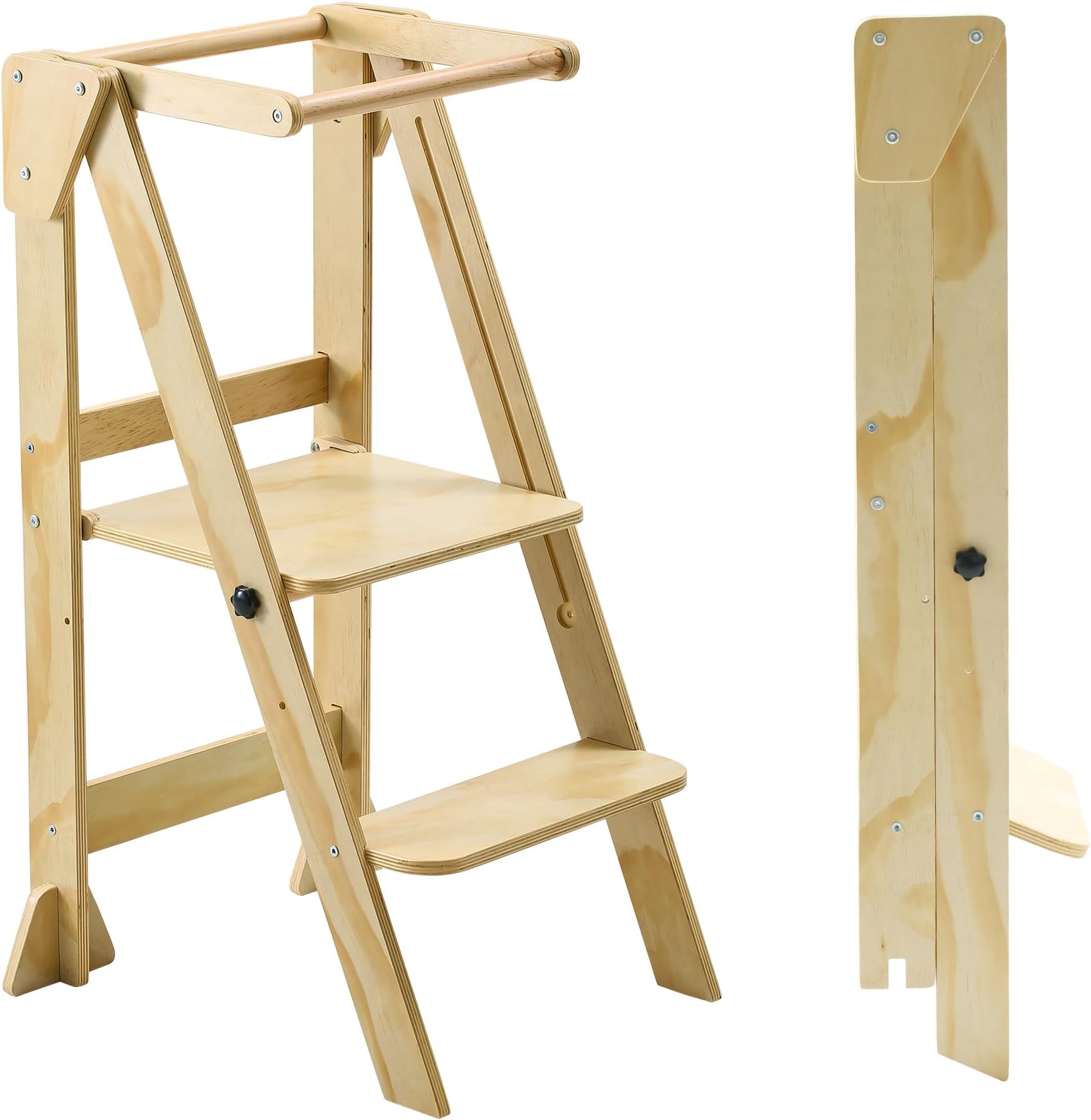 Amazon.com: RMHDSLF Folding Toddler Step Stool, Wooden Montessori ...