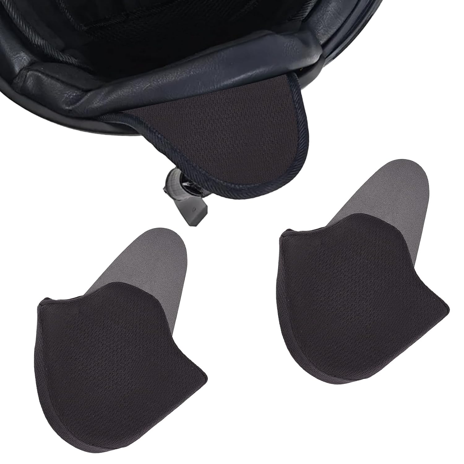 Amazon.com: NICENEEDED 2 Pcs Black Half Helmet Ear Pads for Motorcycle ...