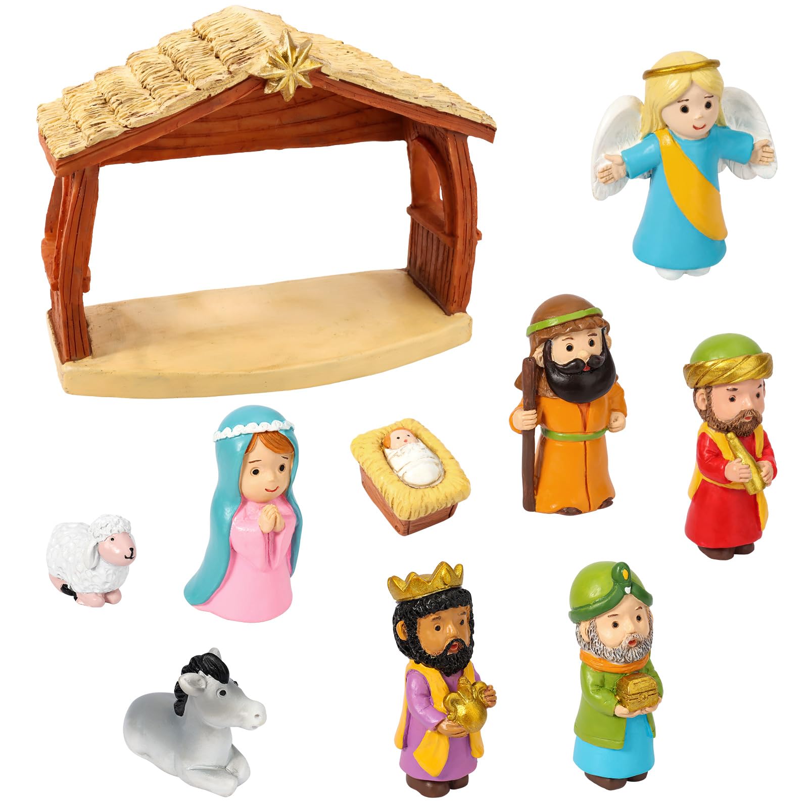 HOTFUN Christmas Toddler Playset Nativity Scene, Kids Little Nativity ...