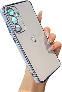 Amazon.com: ZTOFERA for Samsung Galaxy S25 Plus 5G Case,Cute Plating Edge Love Hearts Pattern ...