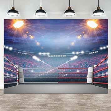 Amazon.com : ASDCXZ 9x6ft Boxing Ring Backdrop Wrestling Arena ...