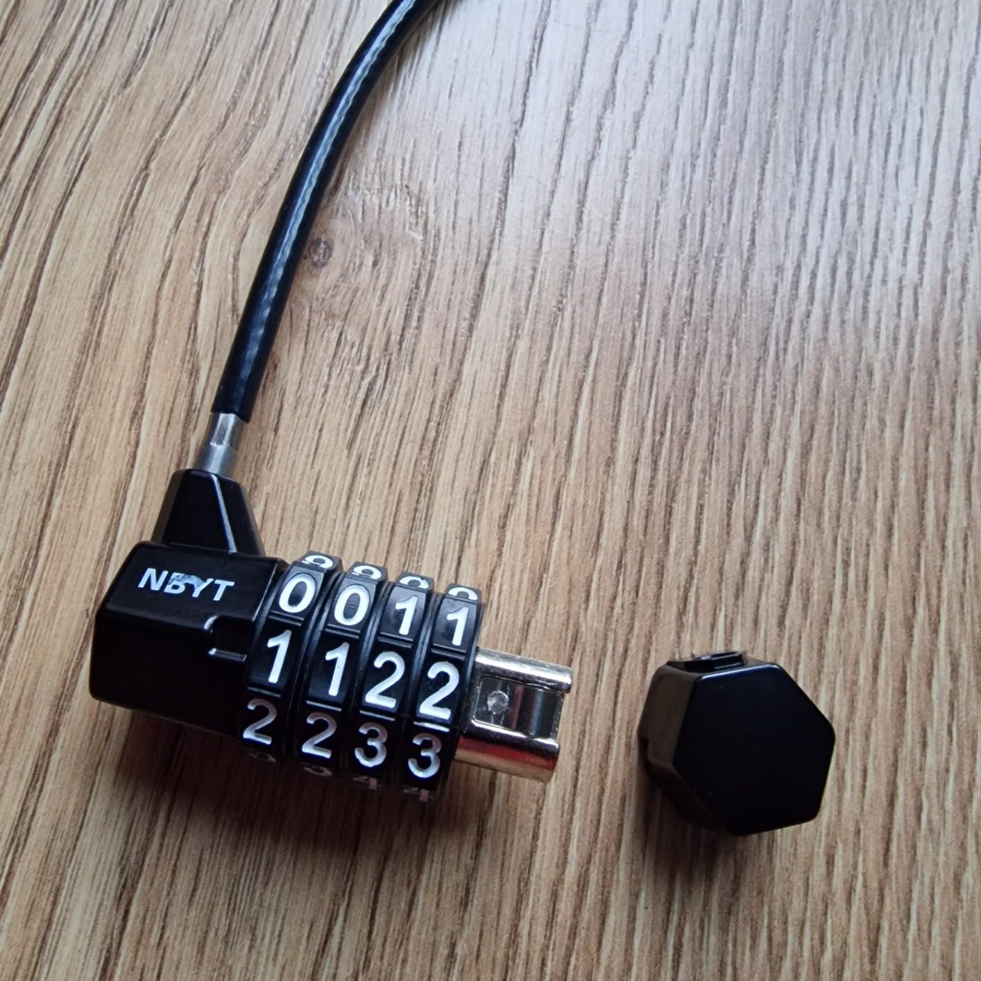 NBYT5-digit Cable Wire Combination Padlock - 22" Length - Approx. 5/16 ...