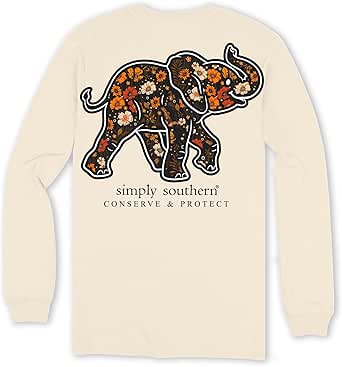 Simply Southern Track Elephant - Floral Conserve & Protect - Adult Long ...